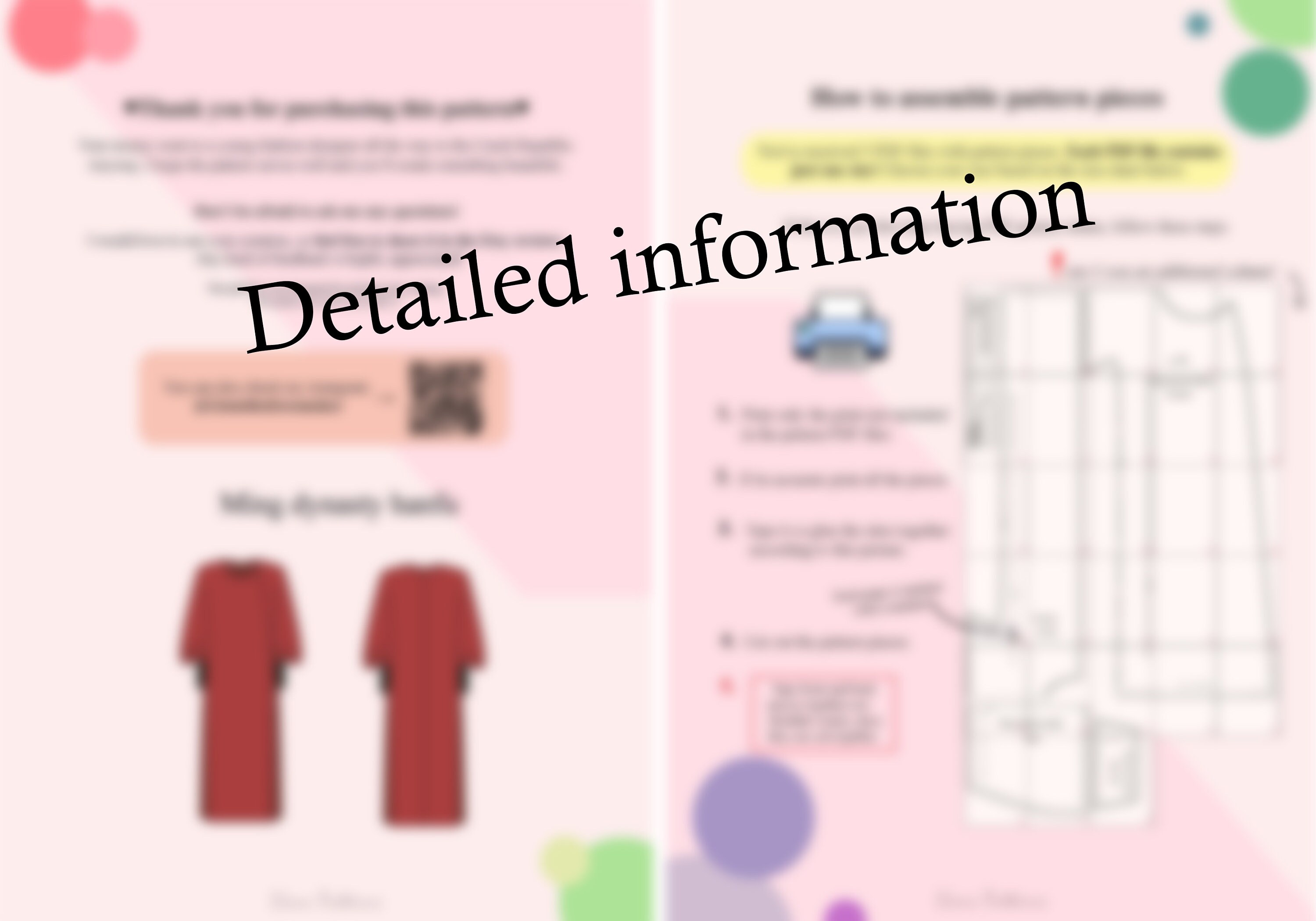 PDF Ming Dynasty Hanfu Pattern - Etsy Canada