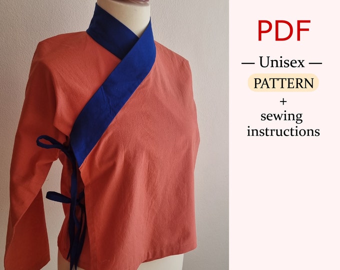 Folkwear Chinese Pajamas Jacket & Pants Sewing Pattern 145 Evening ...