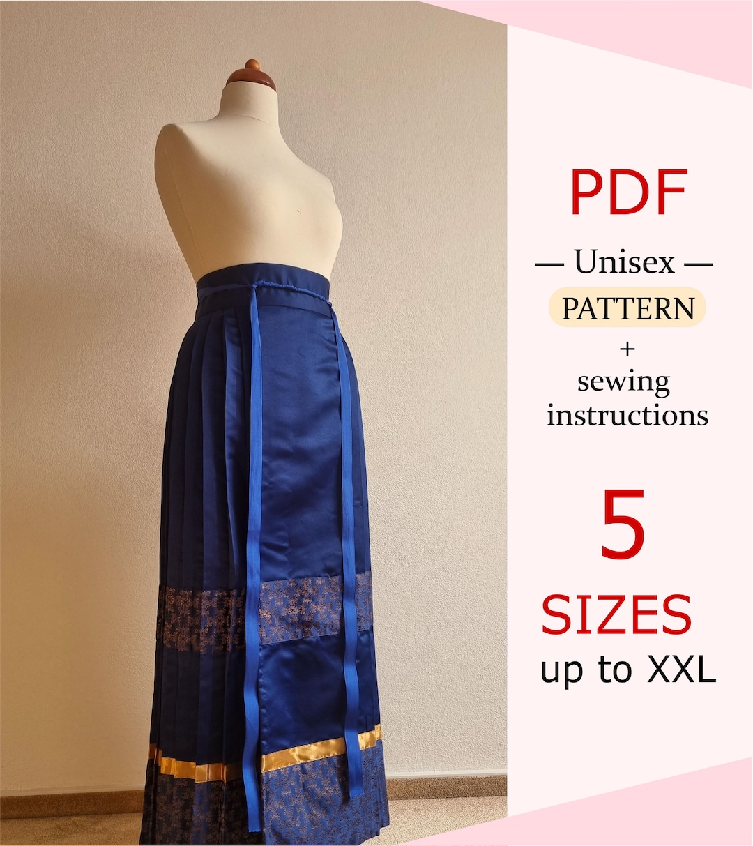Mamianqun PDF Pattern: Traditional Chinese Horse Face Skirt (sizes S ...