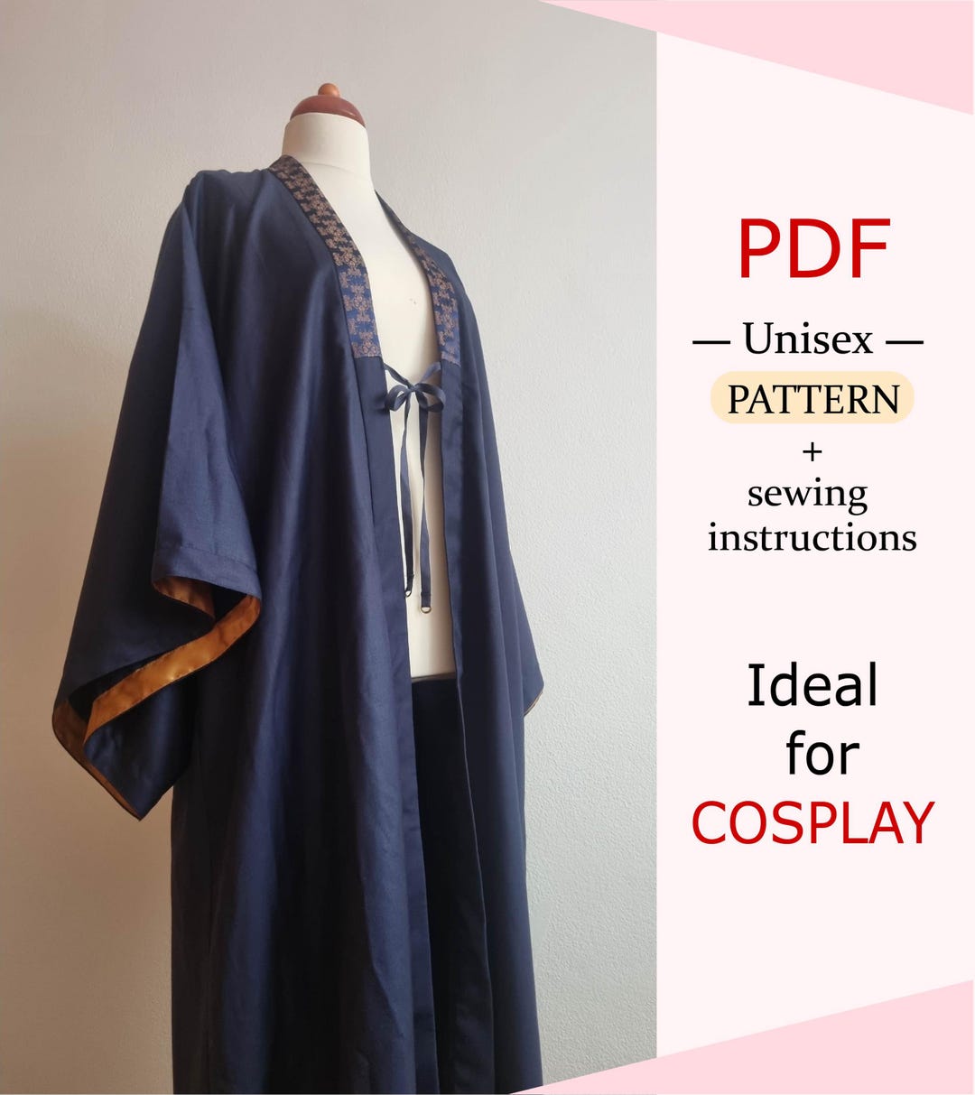 PDF Pattern - Chinese Long Hanfu Robe, Hanfu Outer Coat - Etsy