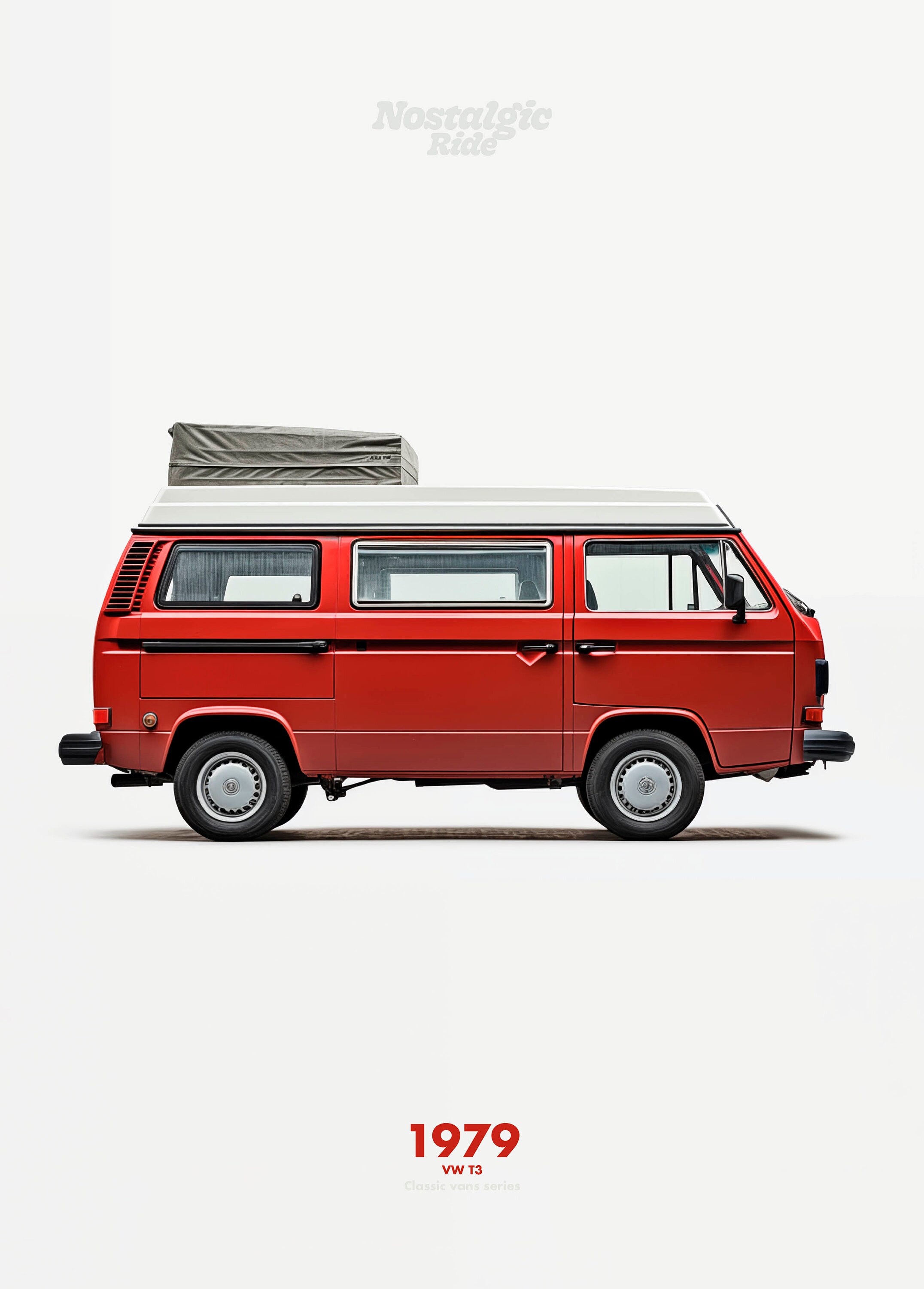 Classic Red Volkswagen T3 Van, 1970s Vw T3 Camper Van, Road Surf Trip ...