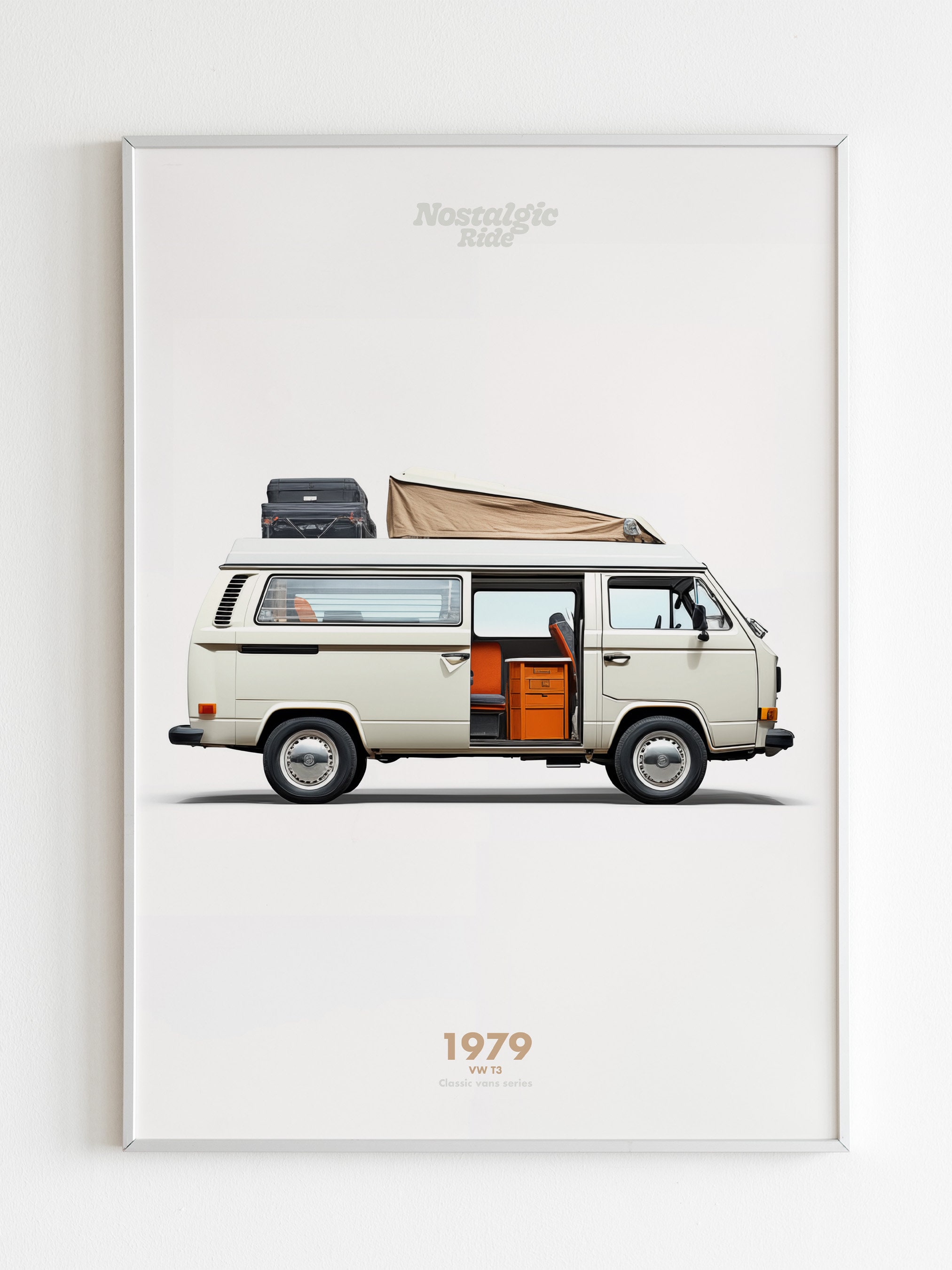 Digital White Volkswagen T3 Van, Road Tripping, Van Nomad Life ...