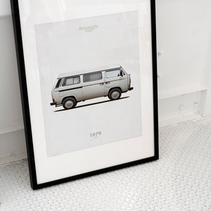 Volkswagen White T3, 1979 Classic Vw Camper Van, Road Surf Trip Posters ...