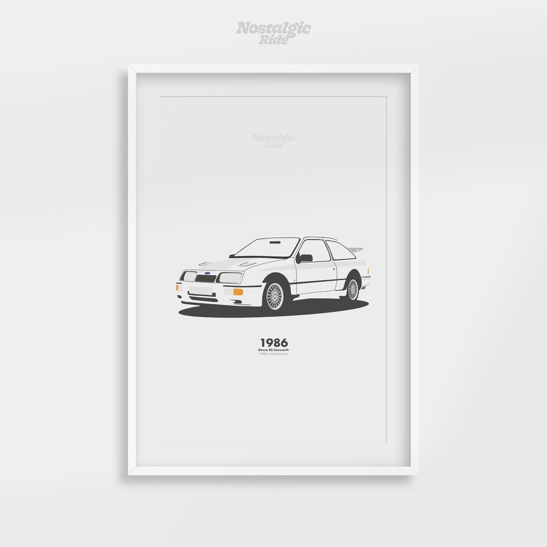 Ford Sierra RS Cosworth 1980s Hot Hatch, Hot Hatchback, Classic Retro ...