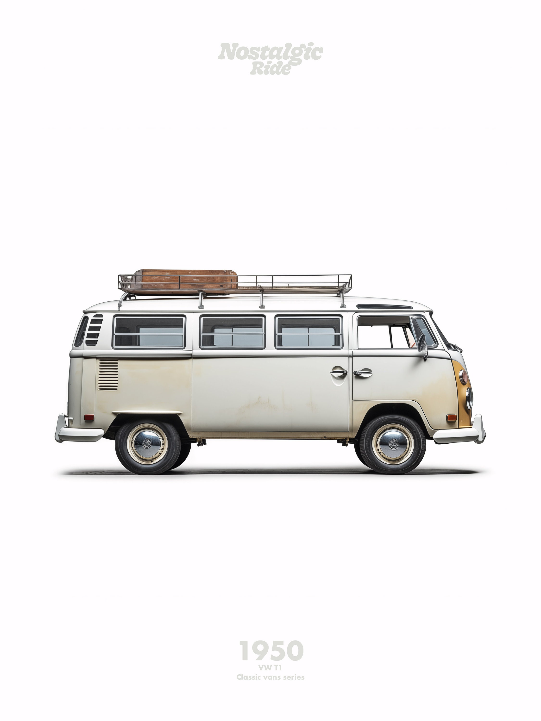 Volkswagen T1, 1950. Vintage 50s VW Classic Car Retro Ride Old School ...