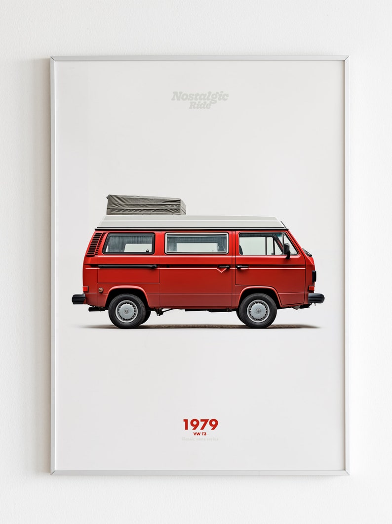 Classic Red Volkswagen T3 Van, 1970s Vw T3 Camper Van, Road Surf Trip ...