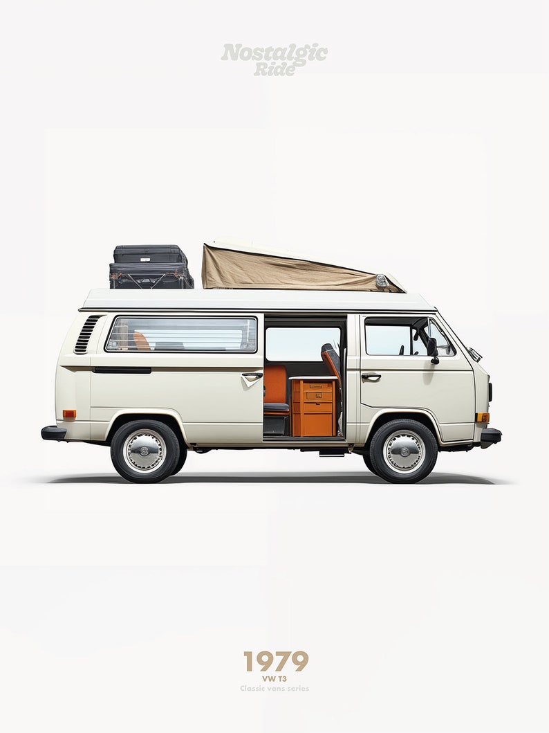 Digital White Volkswagen T3 Van, Road Tripping, Van Nomad Life ...
