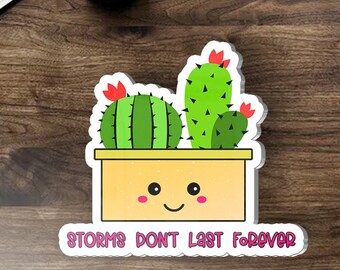 Motivational Cactus Stickers - Etsy