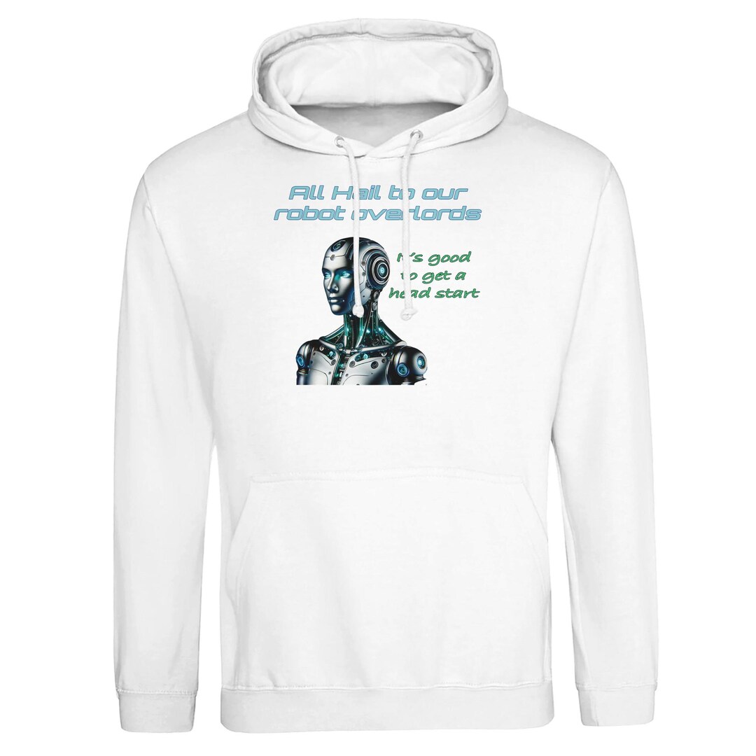 All Hail to Our Robot Overlords T-shirt | Futuristic AI Cyberpunk Tee ...