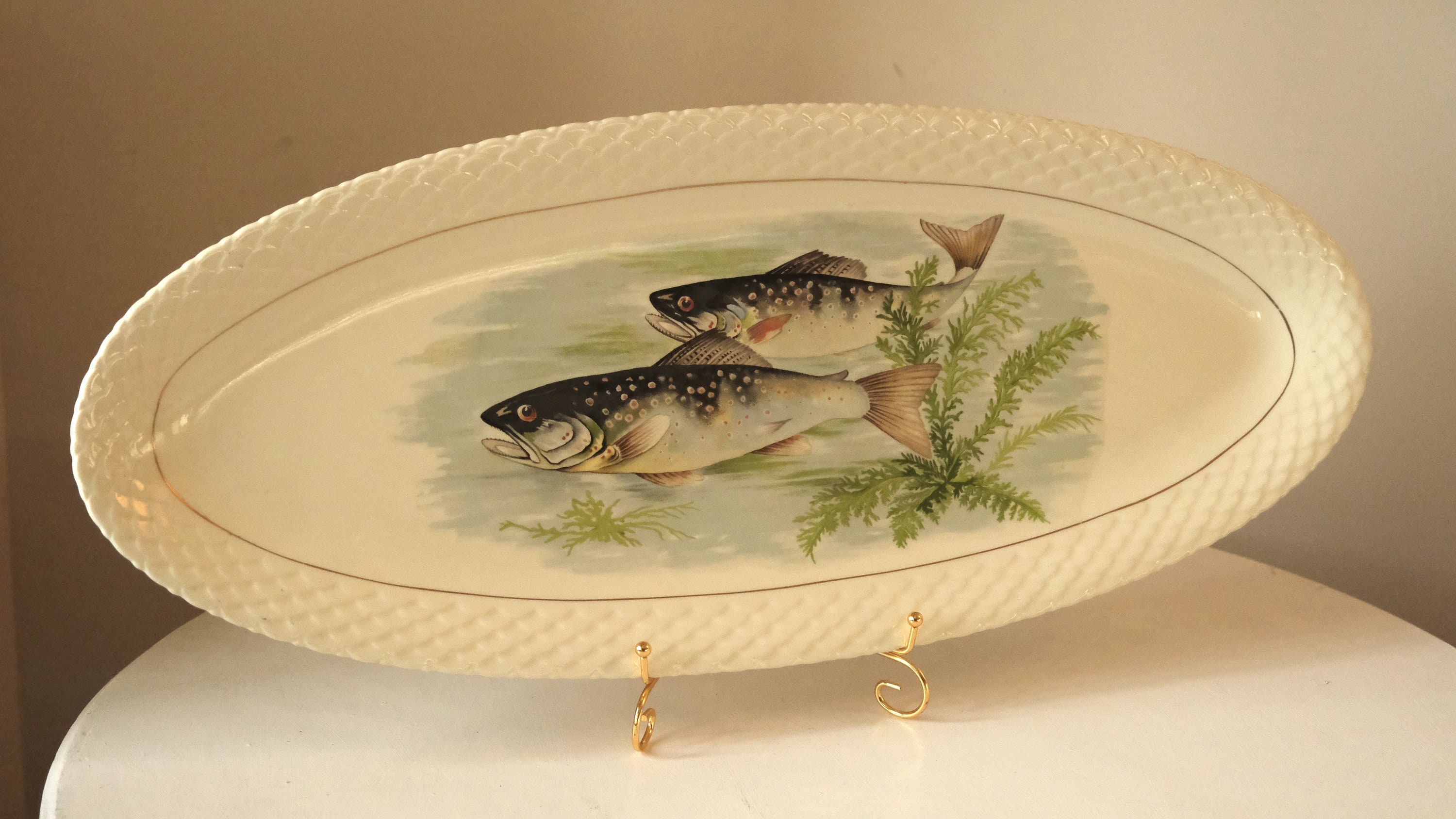 Gien Extra Large Serving Platter for Fish in Ceramic - Etsy