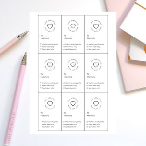 100 % Handmade - Made With Love Tags | PRINTABLE PDF | Handmade Gift ...