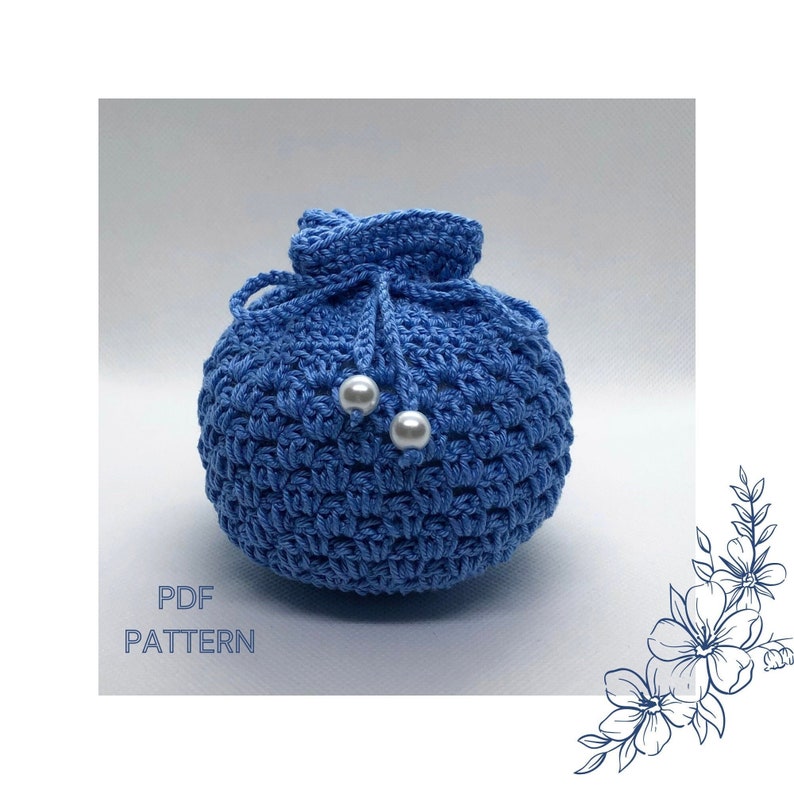 Small Gift Bag Crochet Pattern Pouch Small Drawstring Bag - Etsy
