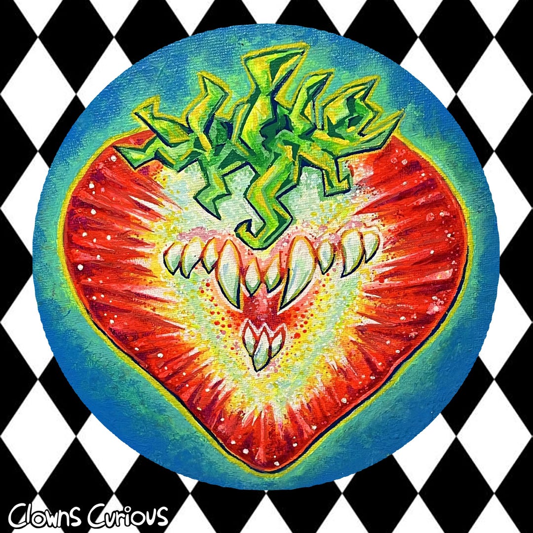 Toothy Tooth the Strawberry Sticker - Etsy