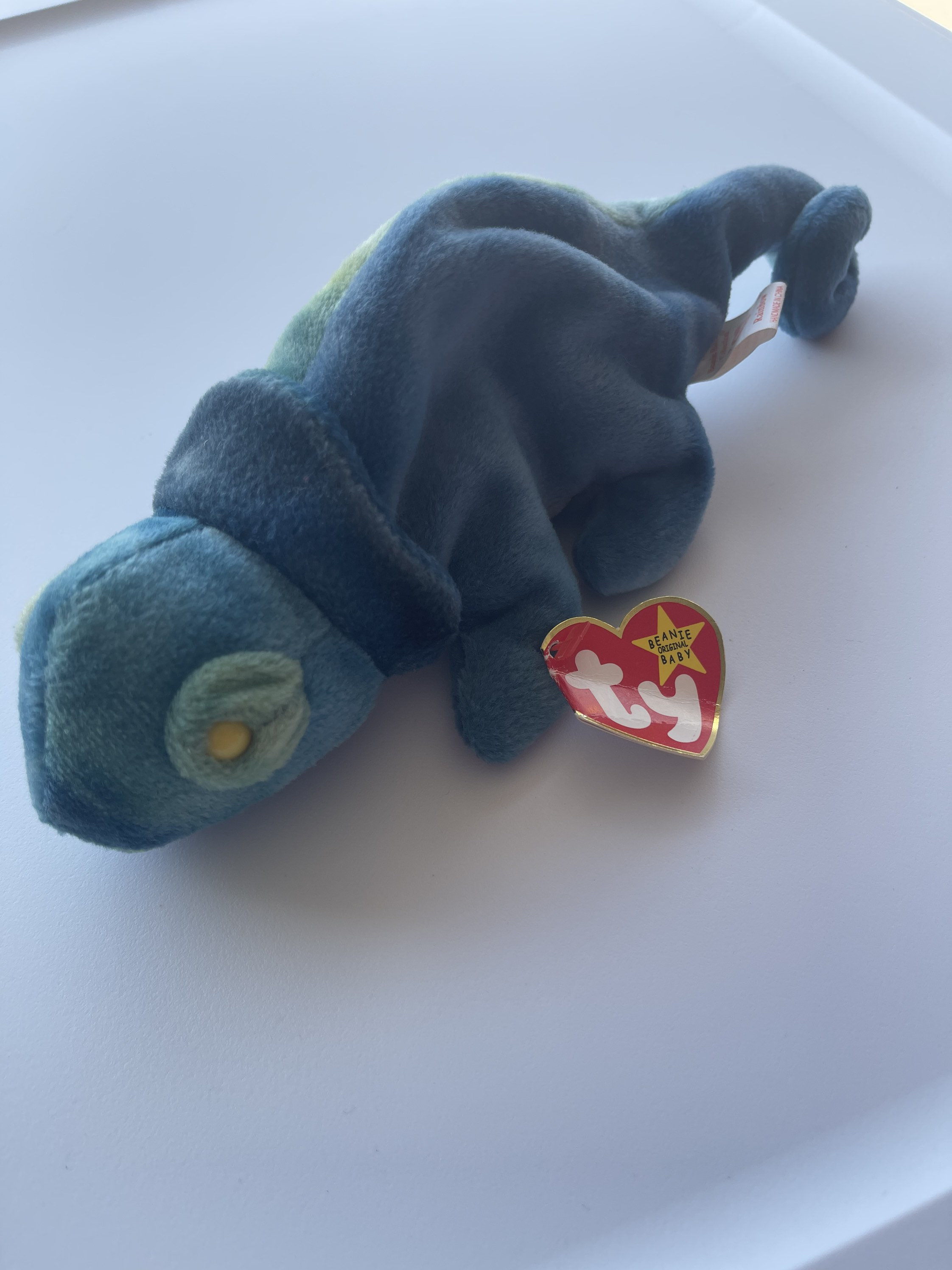 Rare TY Beanie Baby Set - Iggy DOB 8/12/1997 & Rainbow DOB 10/14/1997 ...