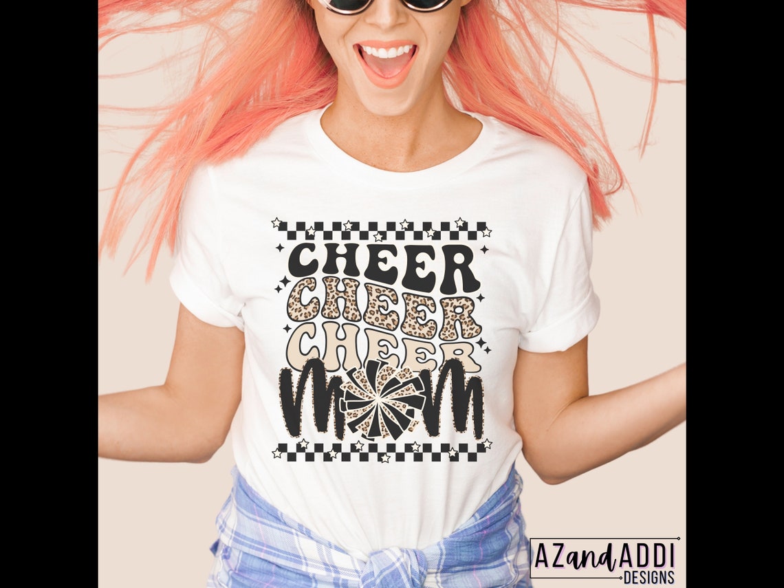 Cheer Mom Png Cheer Sublimation Design Black and Leopard - Etsy