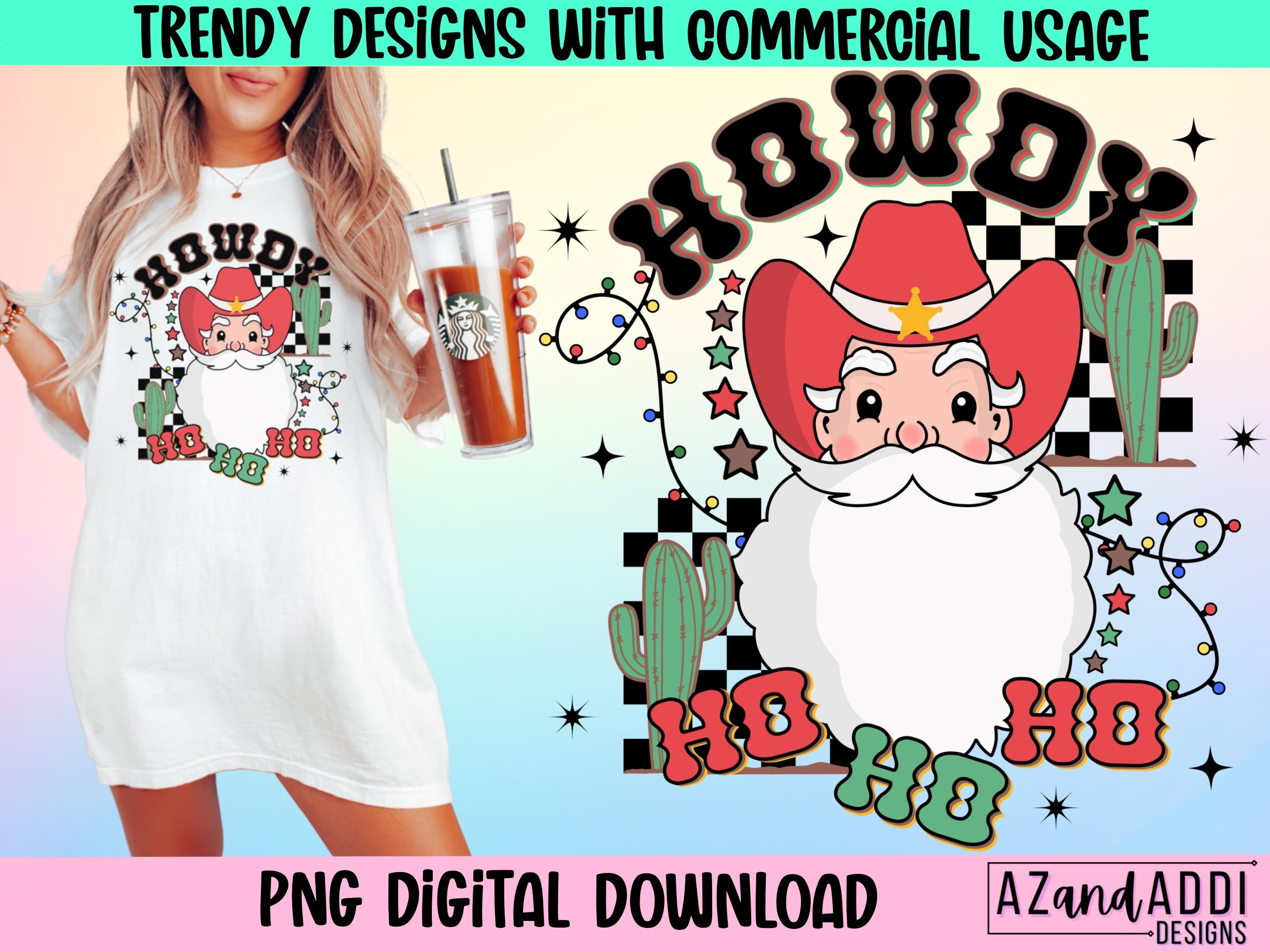Howdy Ho Ho Ho Png Western Christmas Png Christmas Png - Etsy
