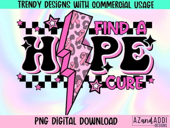 Breast Cancer Awareness Png Hope Png Find a Cure Png in - Etsy