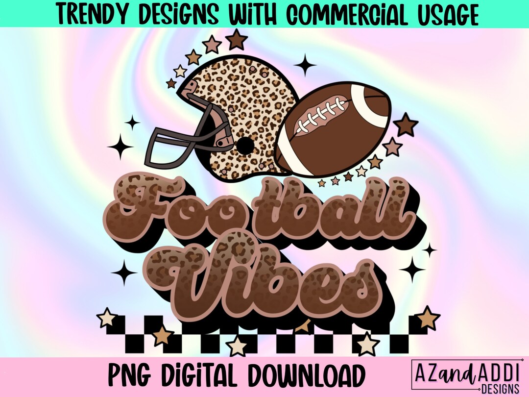 Football Vibes Png, Football Sublimation Design, Retro Football Png ...