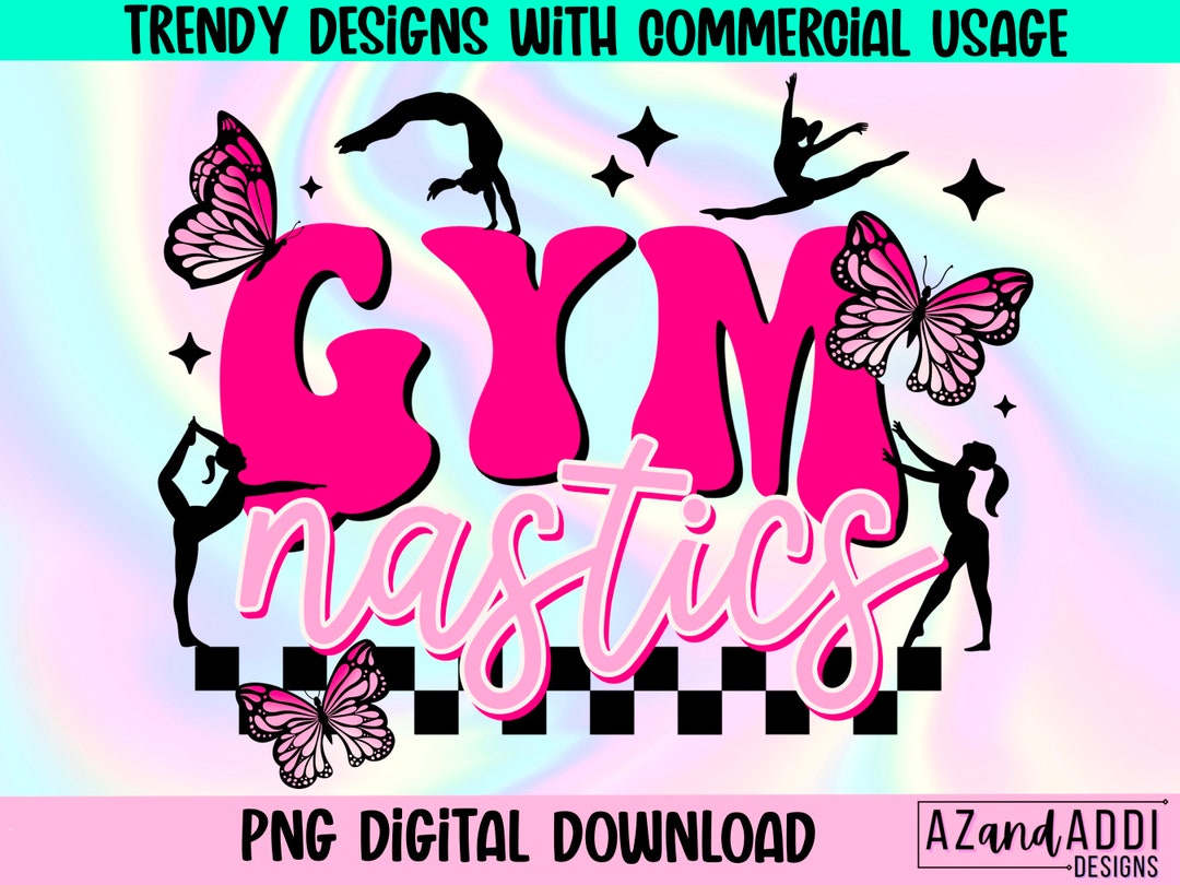 Retro Gymnastics Png, Gymnastics Sublimation Design, Gymnast Vibes Png ...