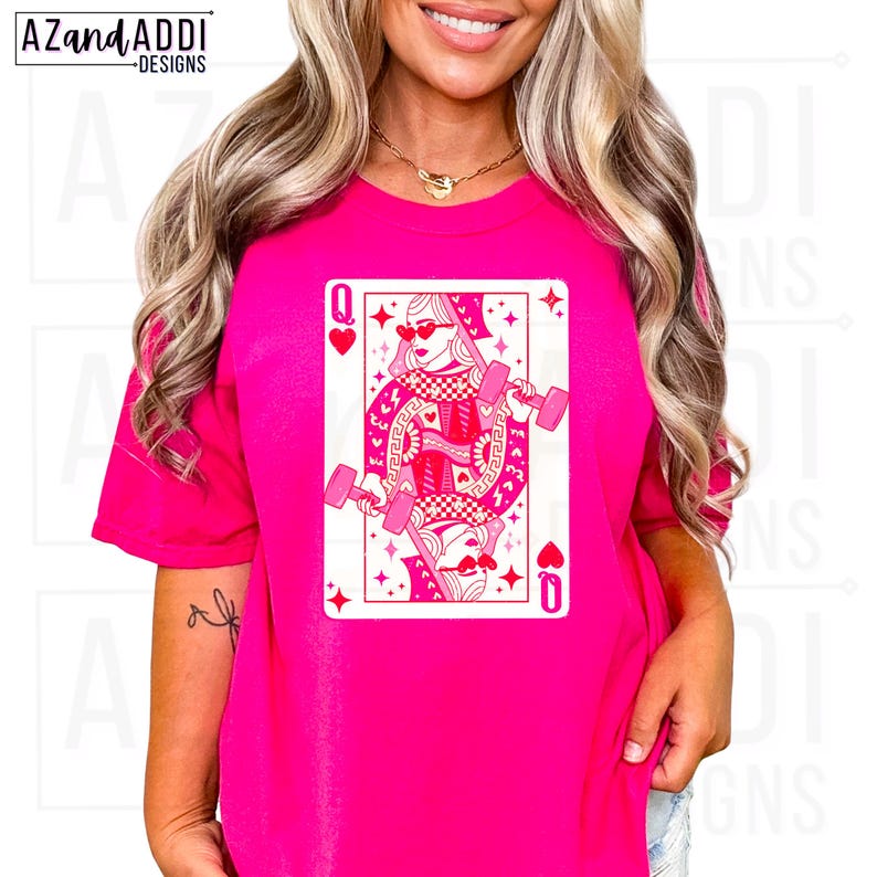Workout Png, Queen of Hearts Png, Gym Girl Sublimation Design, Lift ...