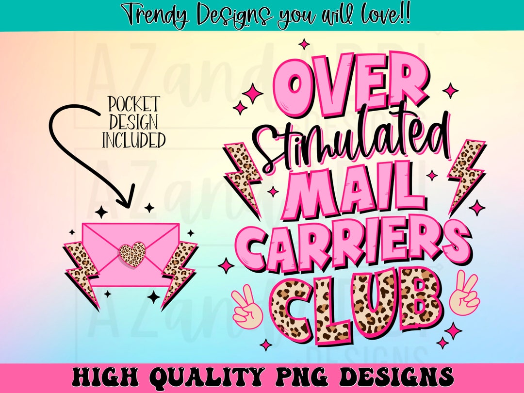 Retro Mail Carriers Png, Over Stimulated Mail Carriers Club Png, Postal ...