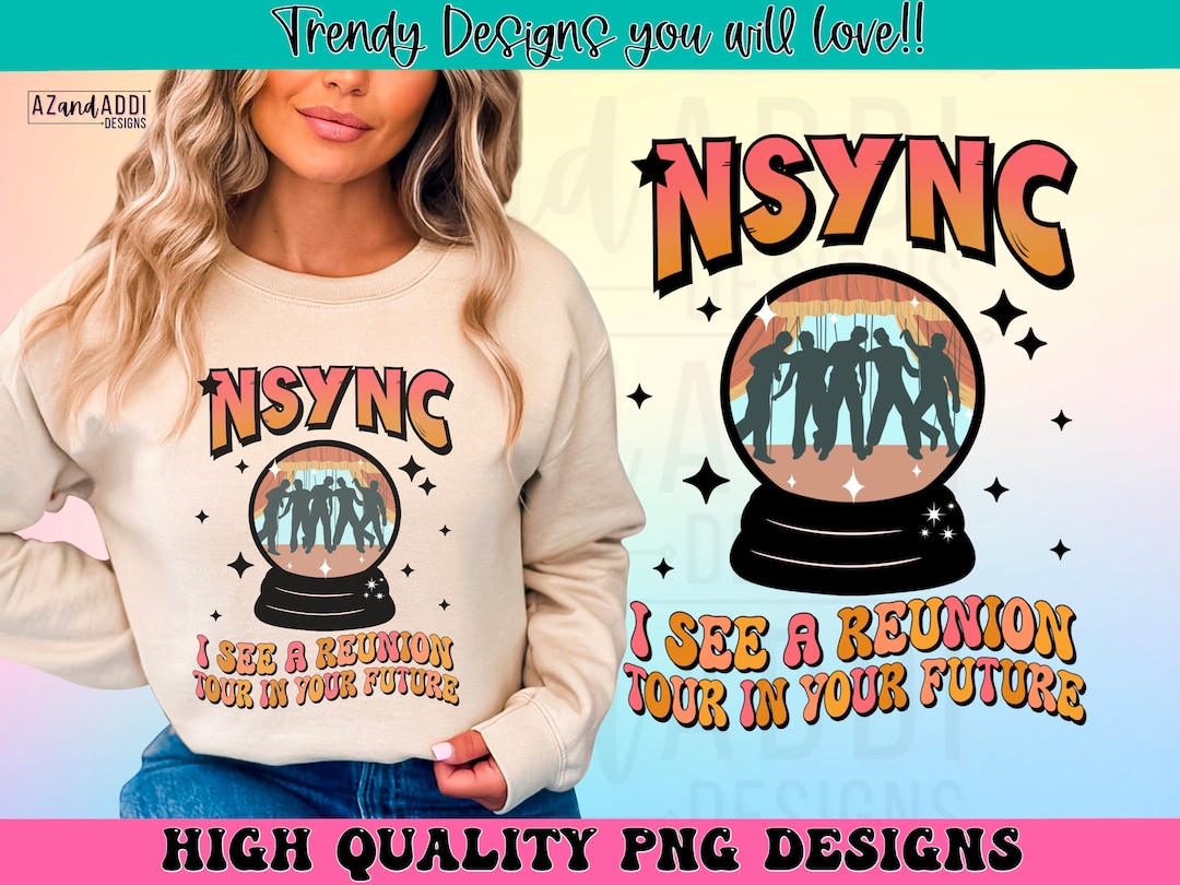 Nsync Reunion Tour Png, in My Nsync Era Png, Nsync Shirt Design, 90s ...