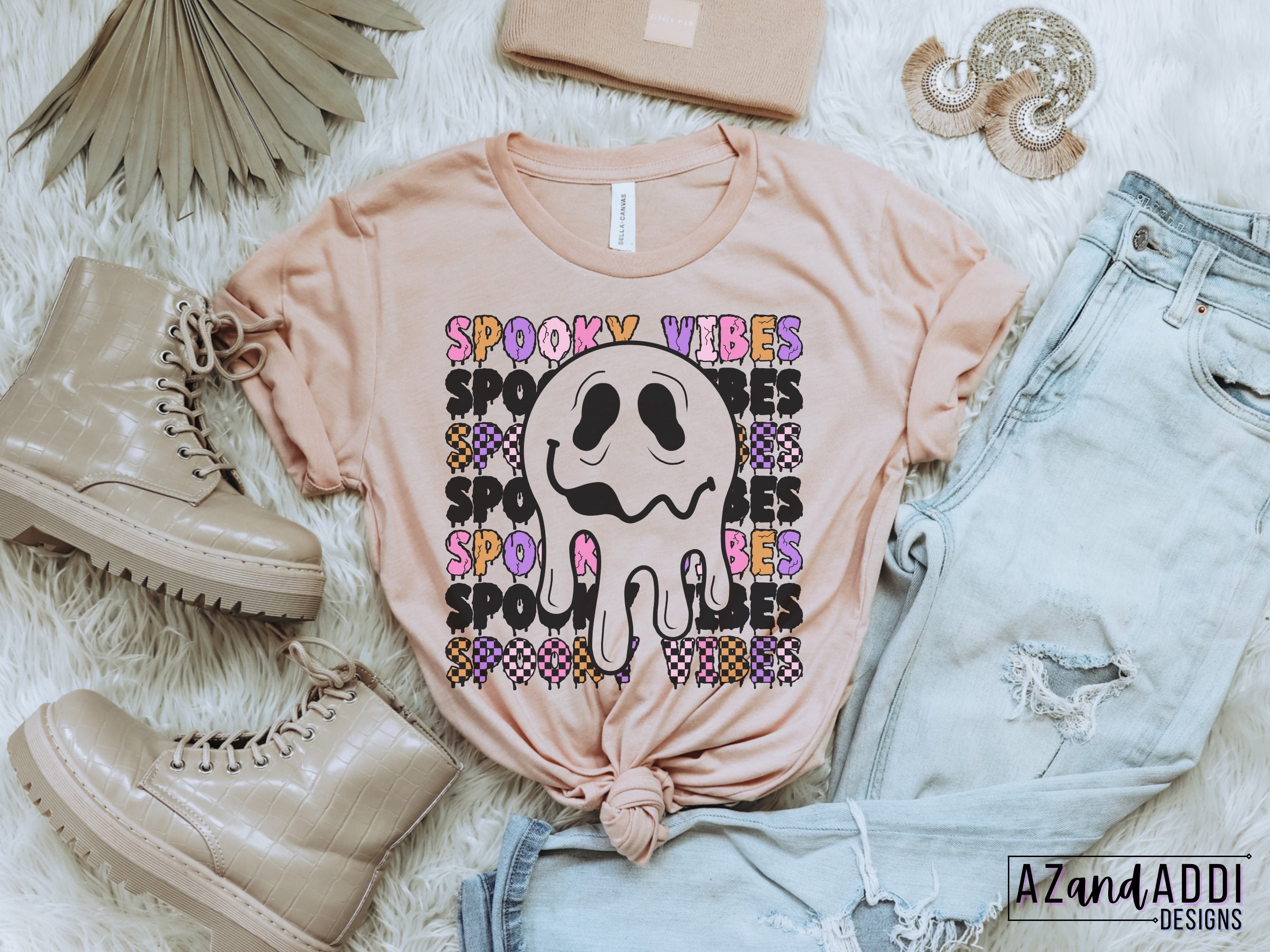 Spooky Vibes Sublimation PNG Halloween Png Retro Halloween - Etsy