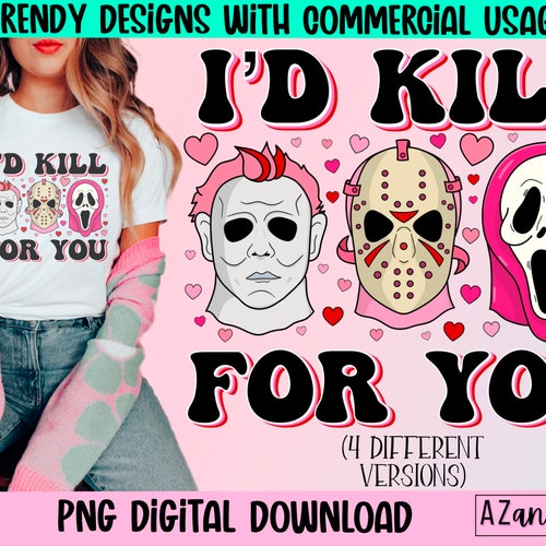 Horror Valentines Day Png Bundle Spooky Valentine Printable - Etsy