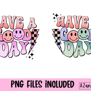Have a Good Day Png Good Day Smile Face Png Retro Smile Face - Etsy