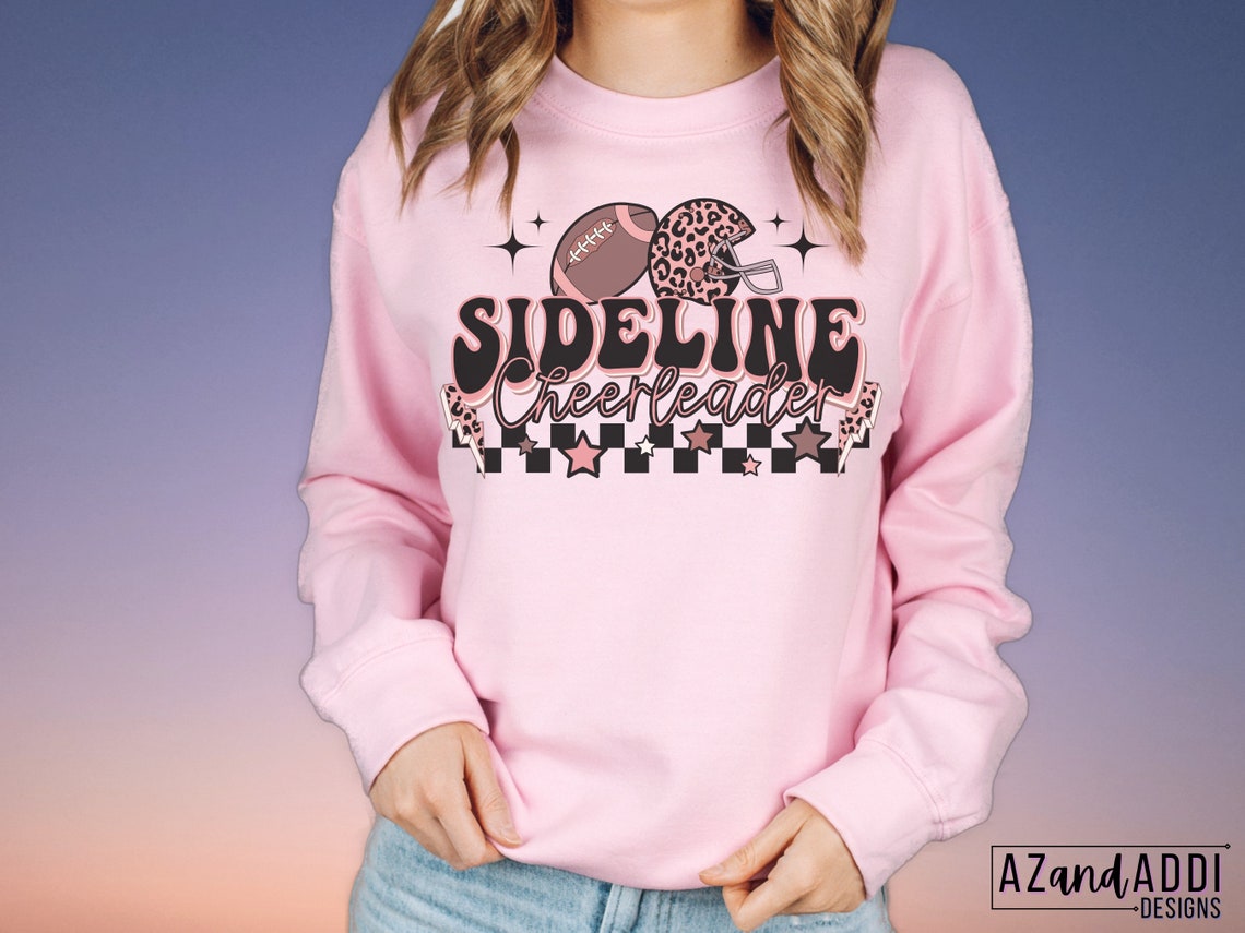 Sideline Cheerleader Png Retro Football Png Football Mama - Etsy