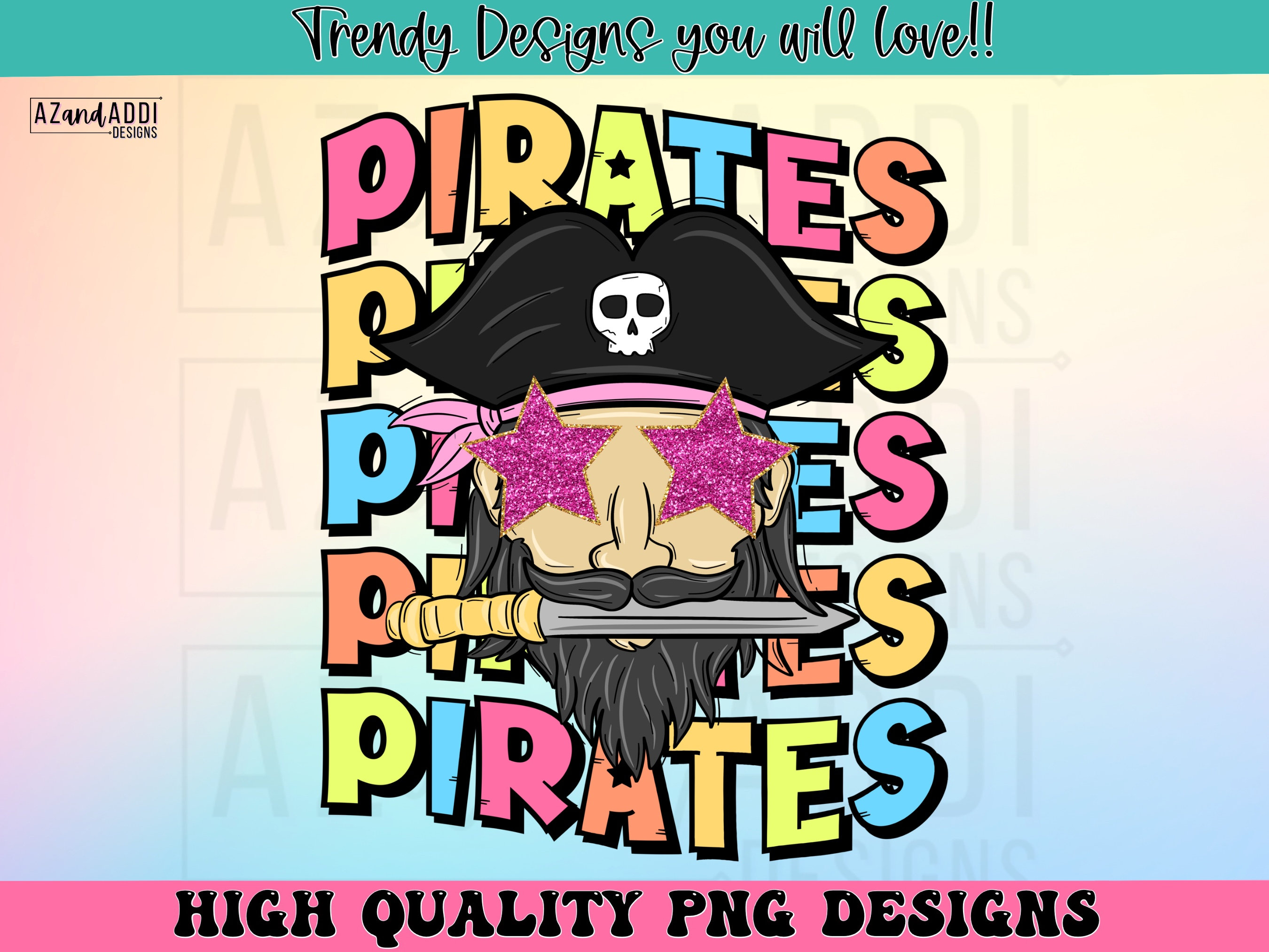 Pirates Preppy Mascot Png, Pirates Mascot School Spirit Design, Retro ...
