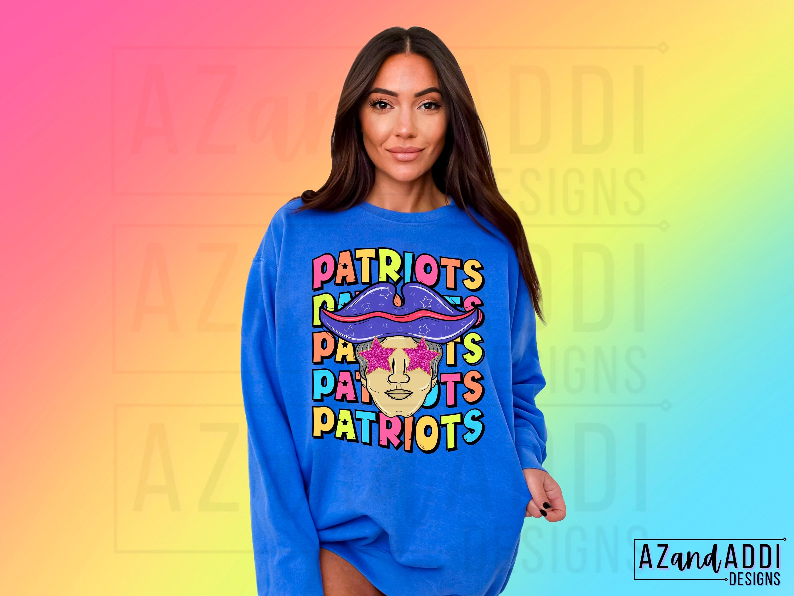 Patriots Preppy Mascot Png, Patriots Mascot School Spirit Design, Retro ...
