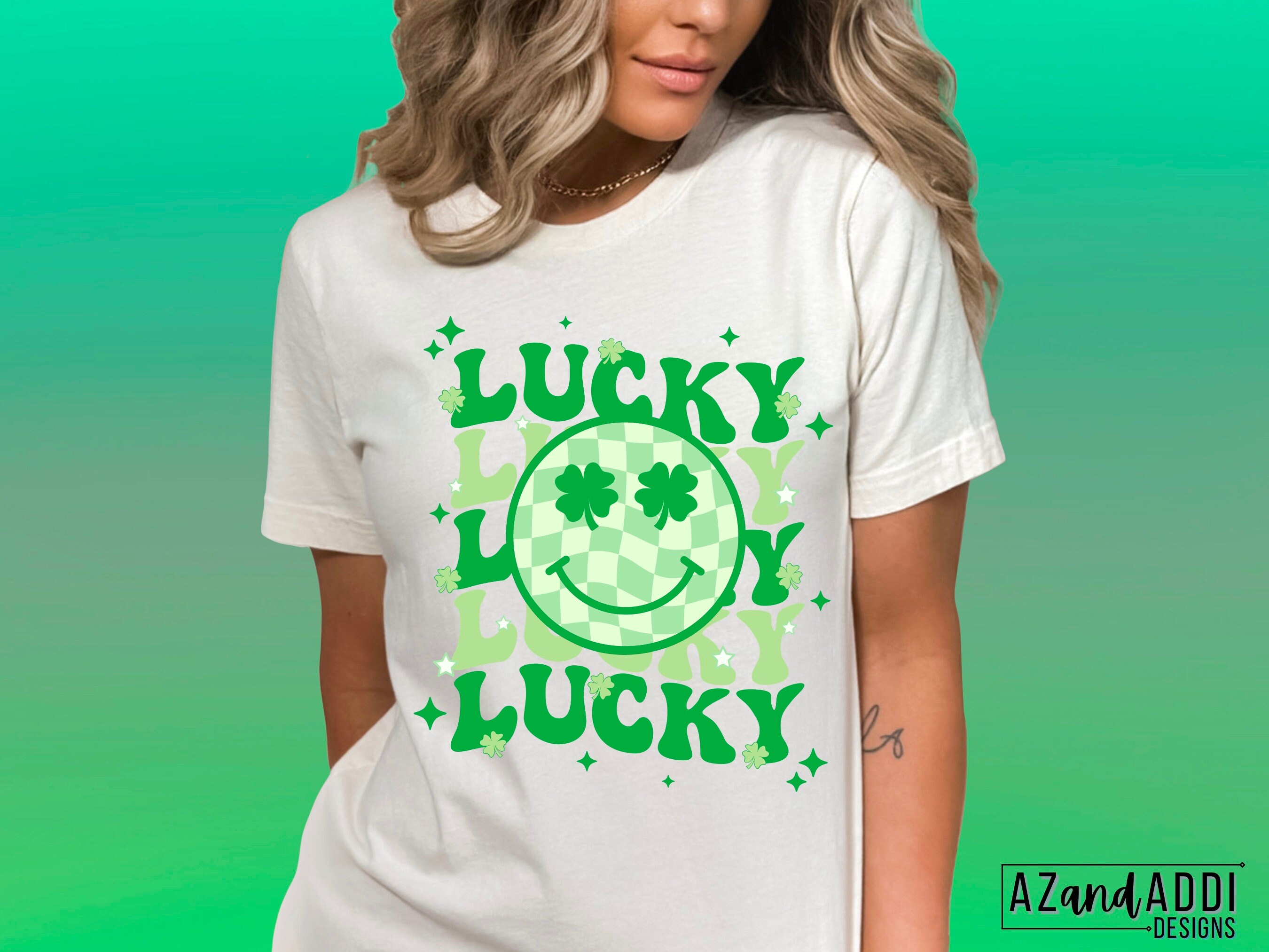 Lucky Png Retro Lucky Sublimation Design Lucky Smiley Face - Etsy