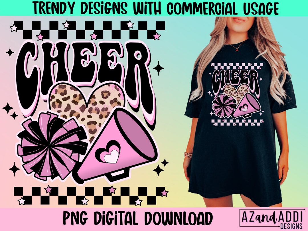 Cheerleading Png, Retro Cheer Png, Cheer Sublimation Design, Cheer Mom ...