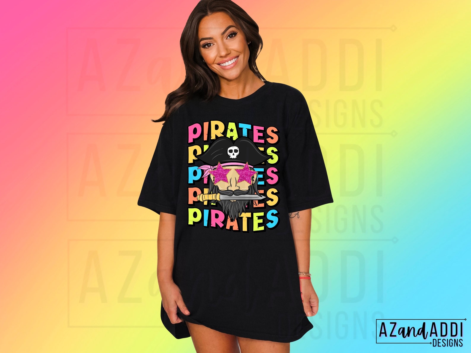 Pirates Preppy Mascot Png, Pirates Mascot School Spirit Design, Retro ...