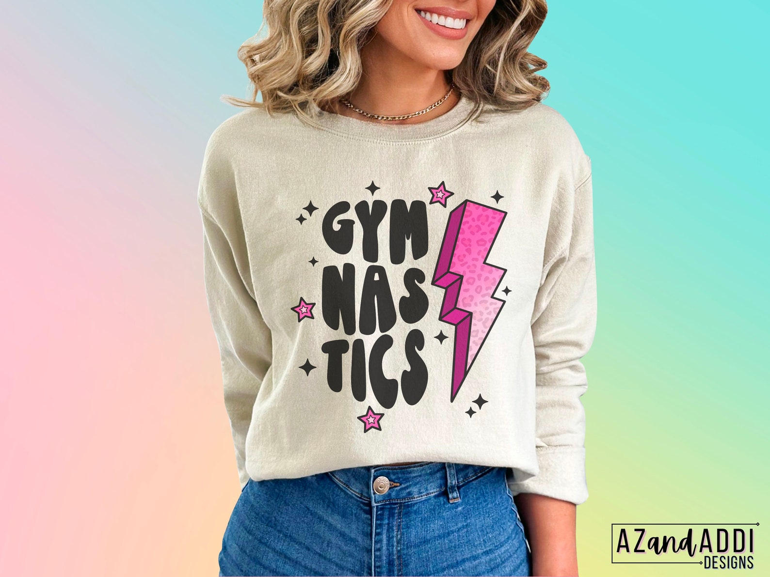Retro Gymnastics Png, Gymnastics Sublimation Design, Trendy Gymnastics ...