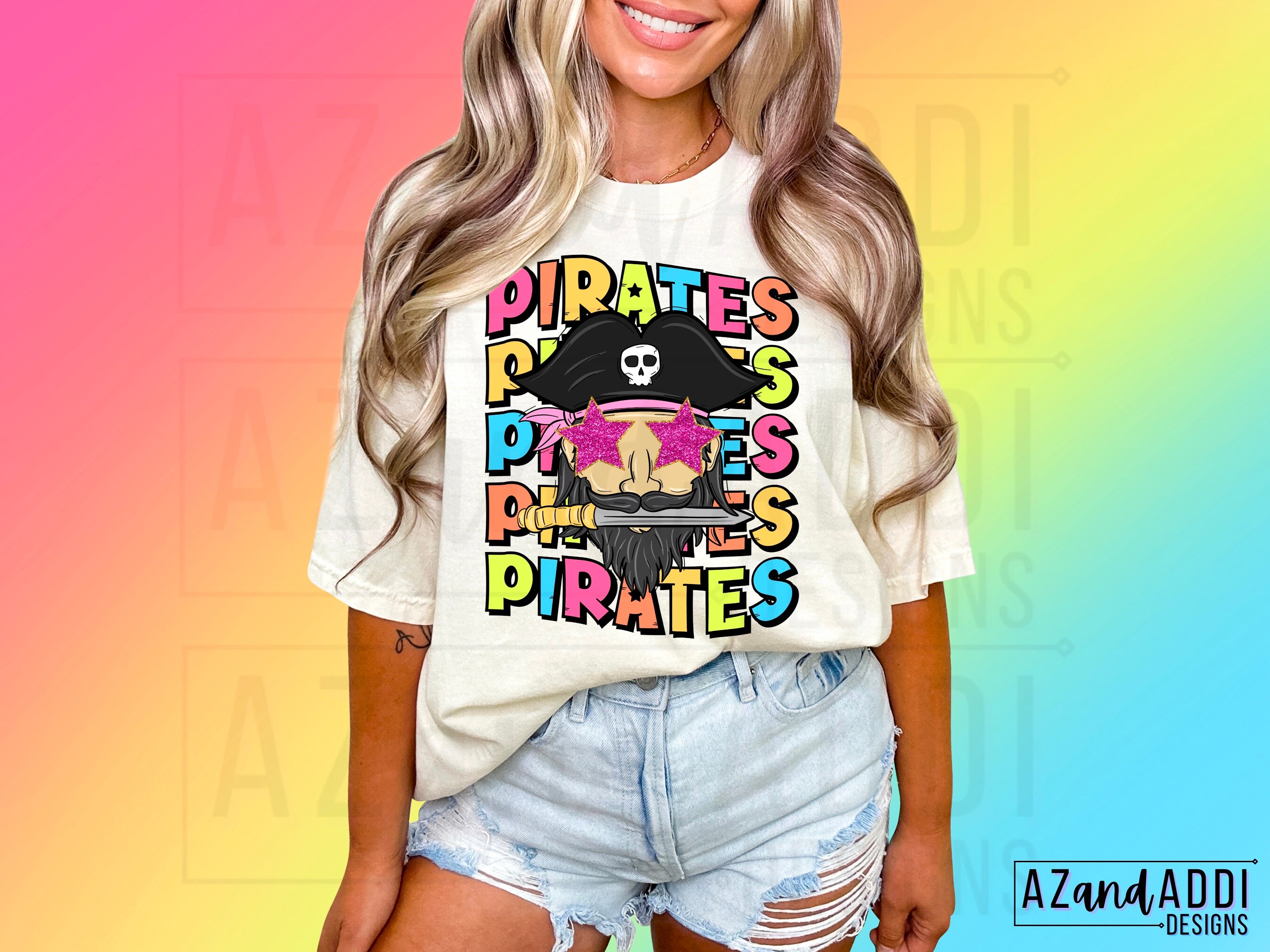 Pirates Preppy Mascot Png, Pirates Mascot School Spirit Design, Retro ...