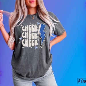 Cheer Lightning Bolt Png, Cheerleading Sublimation, Retro Cheer Png ...