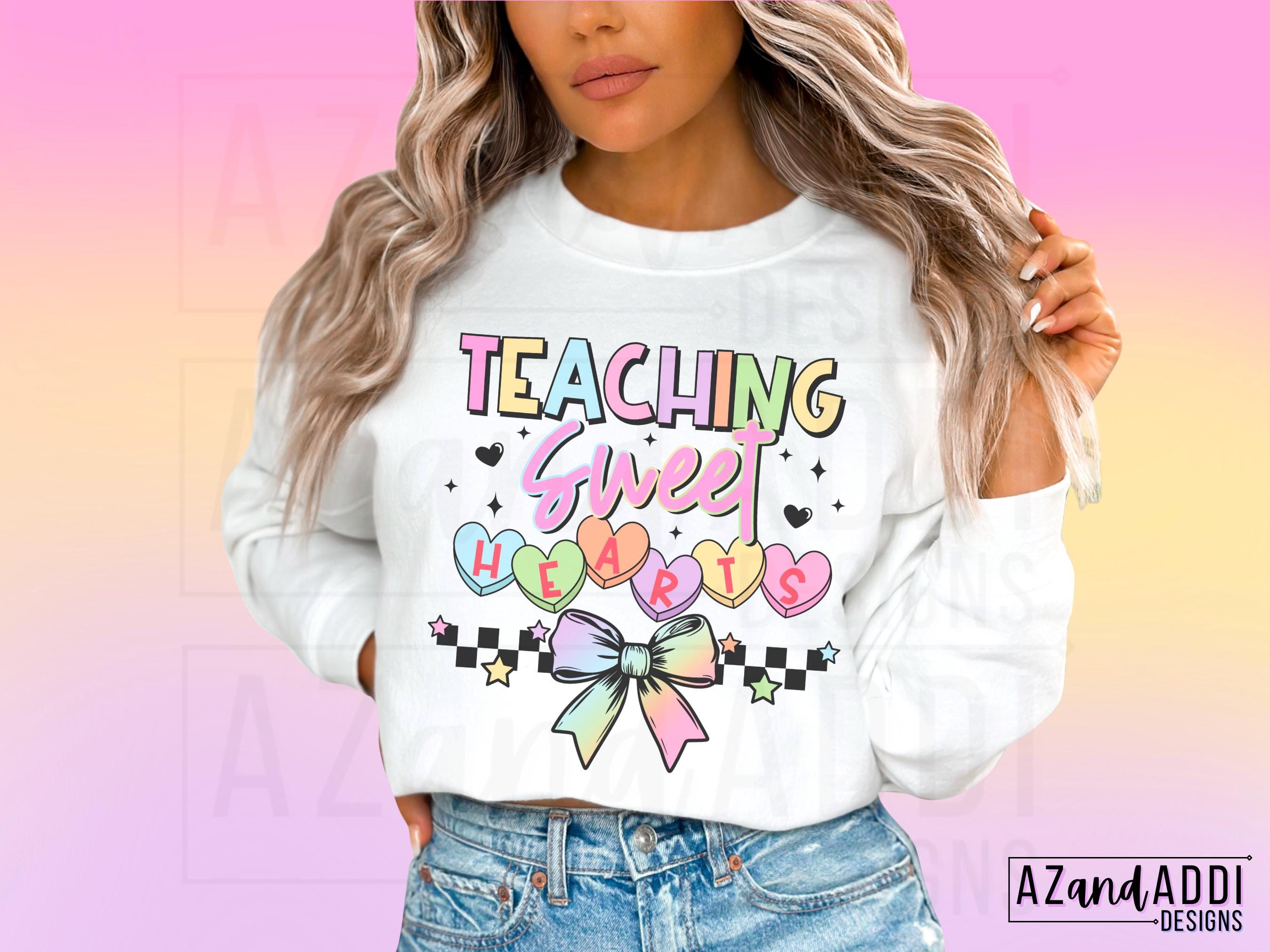 Teaching Sweethearts Png, Pastel Candy Hearts Sublimation Design, Cute ...