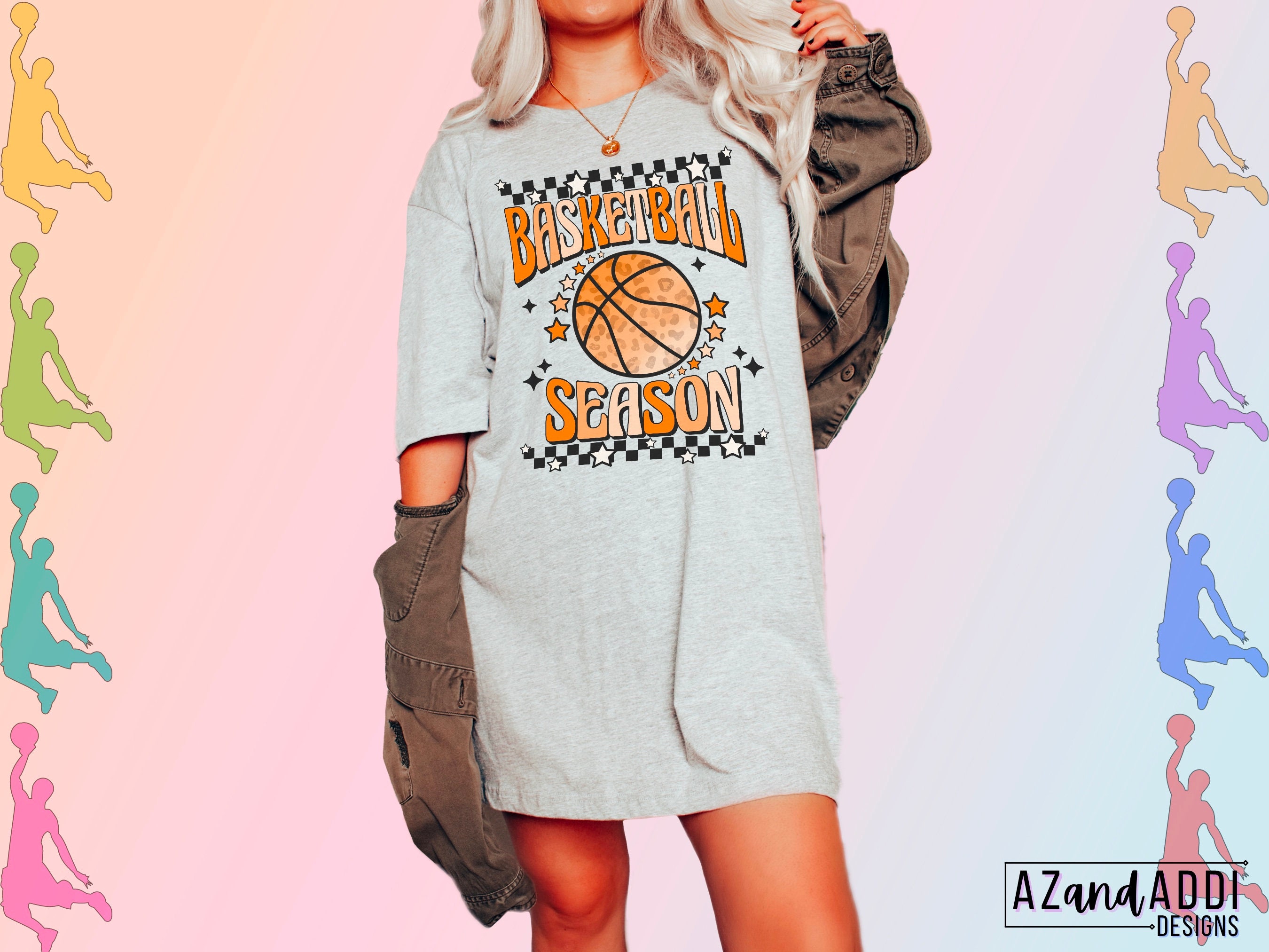 Basketball Season Png Basketball Vibes Png Retro Basketball - Etsy