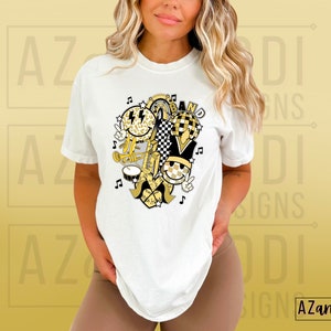 Retro Marching Band Png, Marching Band Smile Face Png, Band Sublimation ...