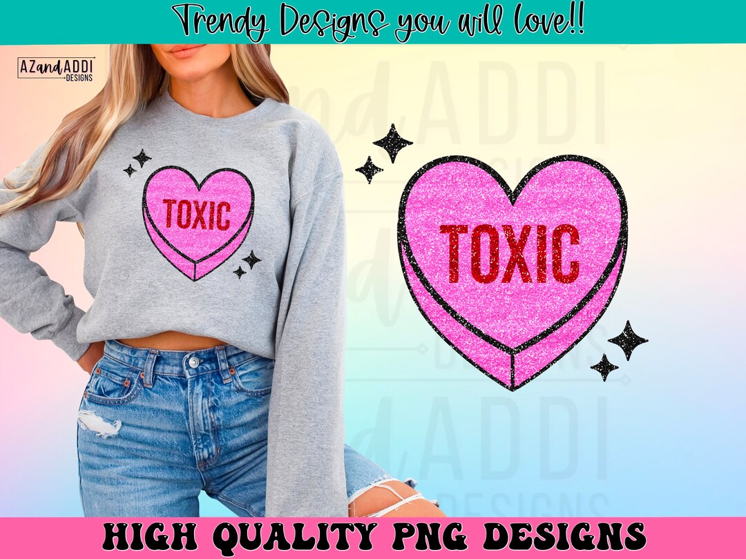 Toxic Candy Heart Png, Toxic Love Png, Valentine Candy Hearts Png ...