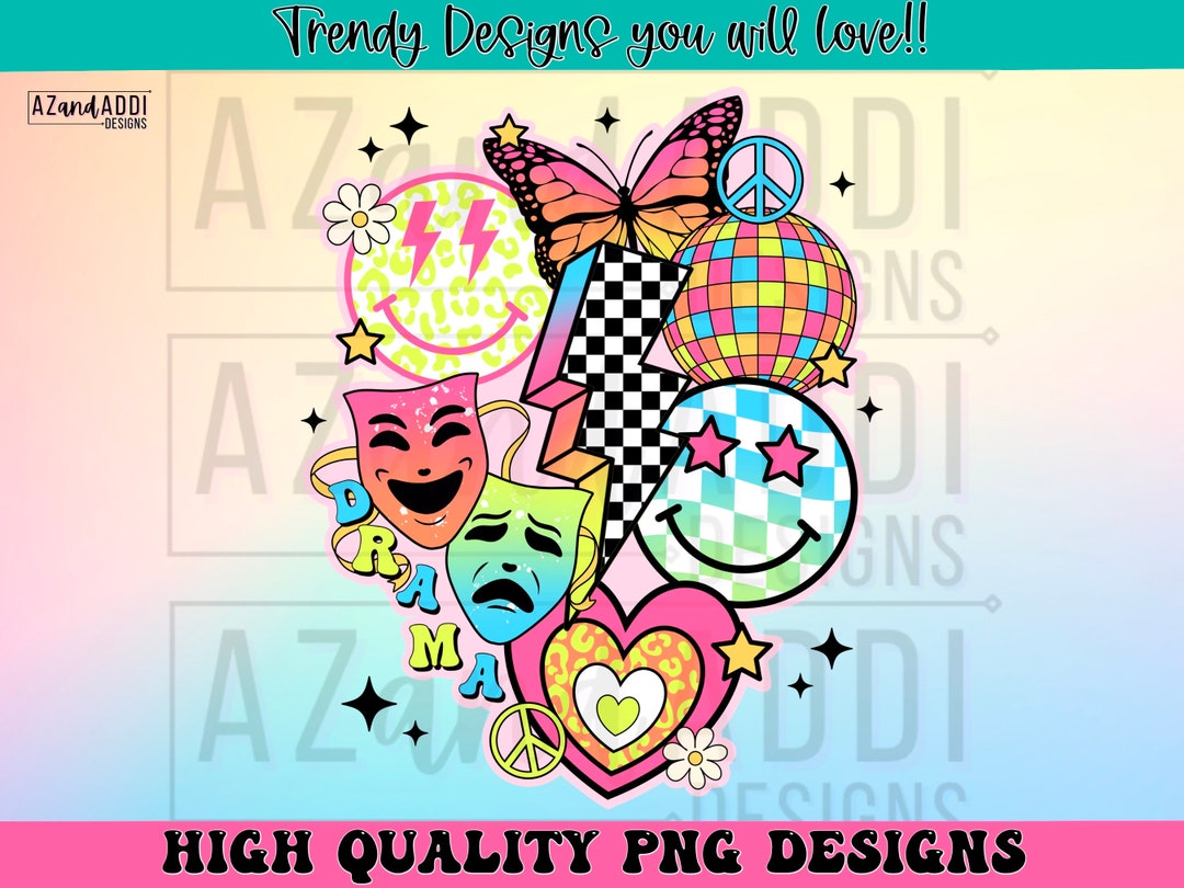 Retro Drama Club Png, Drama Sublimation Design, Theatre Mama Png ...