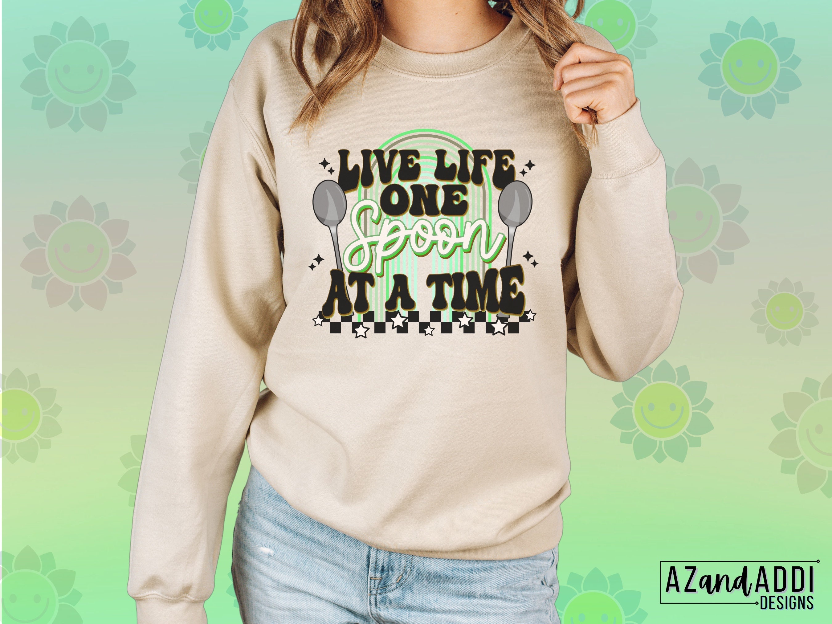 Spoon Theory Png, Spoonie Png, Retro Spoon Theory Sublimation, Live ...