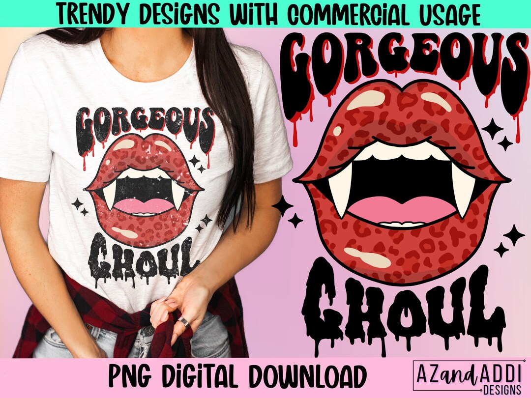 Halloween Lips Png, Gorgeous Ghoul Png, Retro Halloween Png, Vampire ...