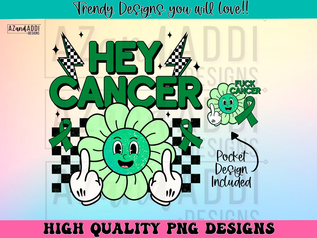 F Cancer Png, Green Cancer Ribbon, Liver Cancer Awareness, , Retro Hey ...