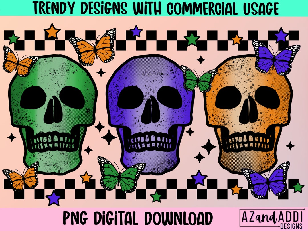 Retro Halloween Png, Retro Skeleton Png, Halloween Skull Png, Halloween ...