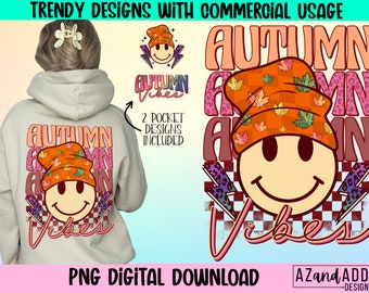Fall Vibes PNG Groovy Fall Sublimation Design Boho Fall - Etsy