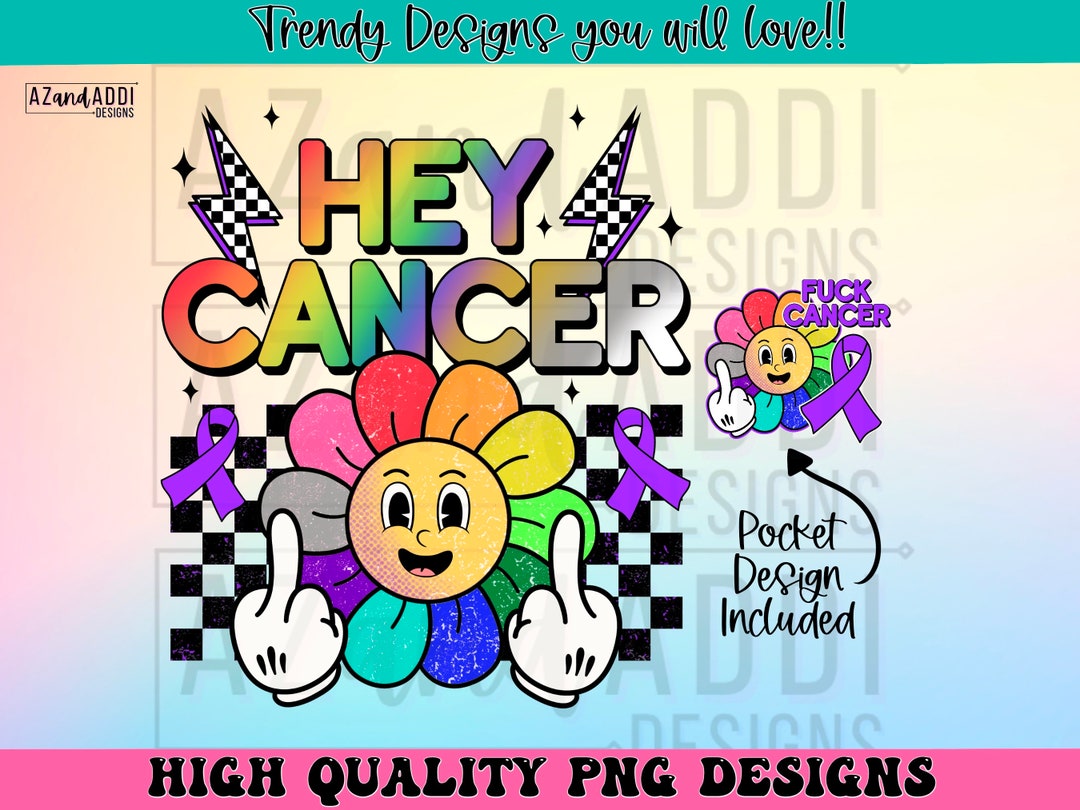 Hey Cancer Png, Retro Cancer Awareness Sublimation, June Cancer ...