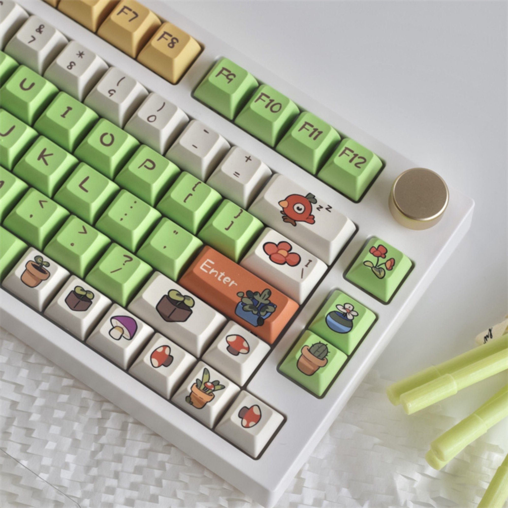 140PCS Mushroom Plant Theme Keycap Set Cute Anime Keycap KCA - Etsy